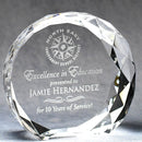 Multi-Faceted Lead Crystal Paperweight